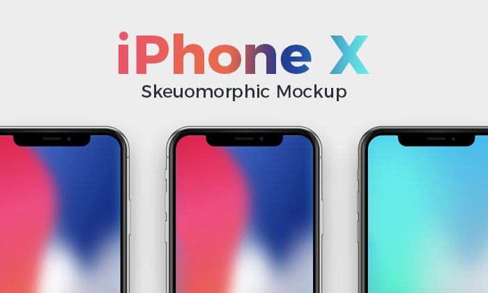 iPhone X Skeuomorphic Mockup
