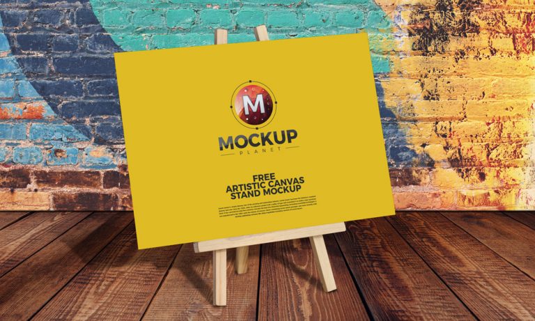 Free Square Canvas Mockup