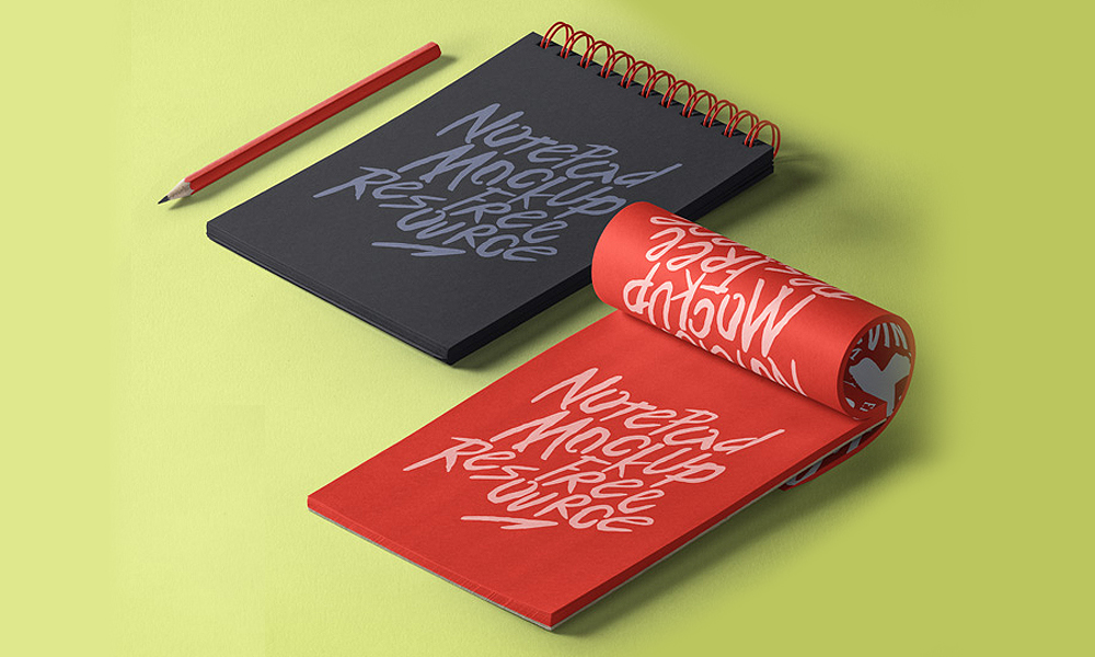 Free PSD Notepad Mockup
