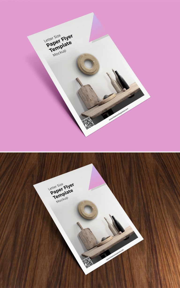 Free Letter Size Flyer PSD Mockup 2018 For Branding - Mockup Planet