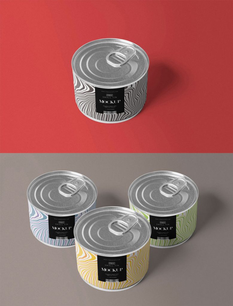 Free Round Tin Mockup PSD - Mockup Planet