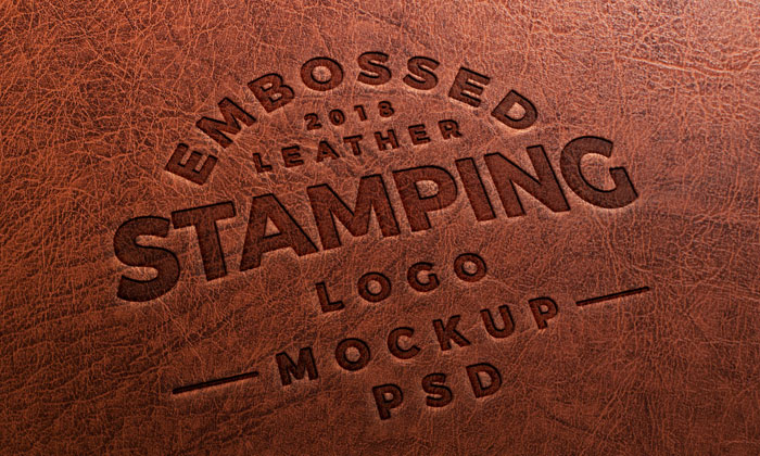 Free Leather Embossed Stamping Logo Mockup 2018 - Mockup Planet