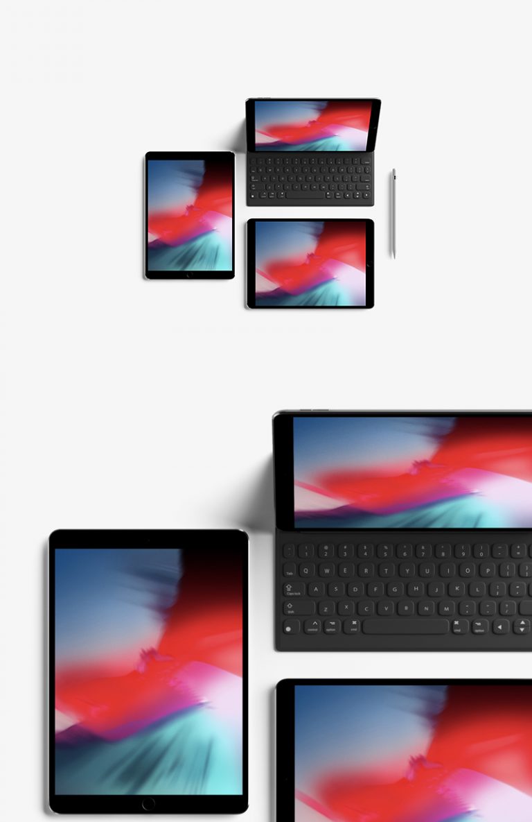 Free Modern Top View iPad Pro 10.5 Inch PSD Mockup 2018 - Mockup Planet