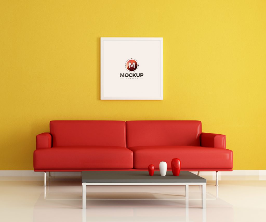 Free Elegant Interior Frame Mockup PSD - Mockup Planet