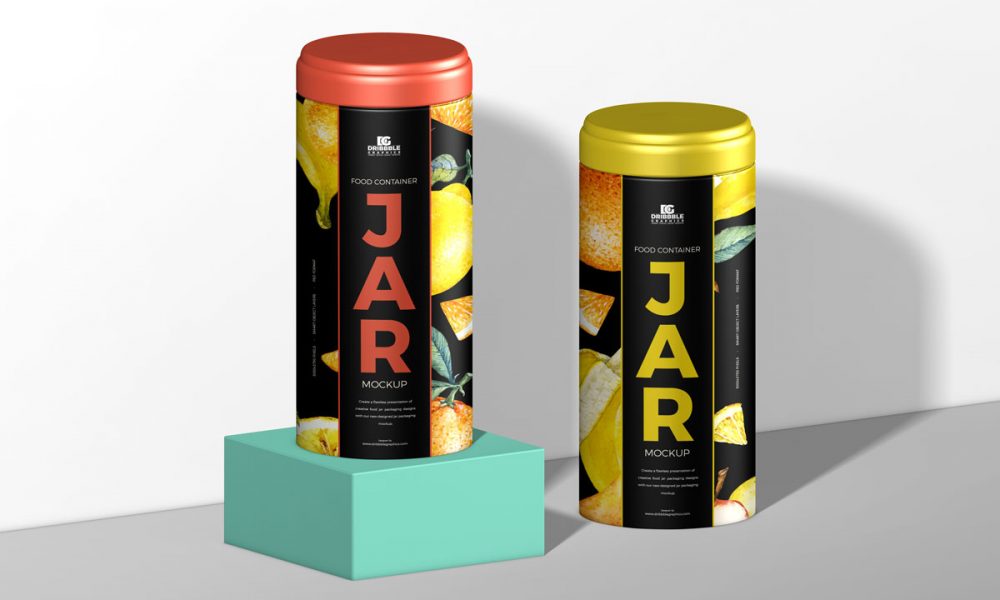 Free Packaging Food Jar Mockup Design - Mockup Planet