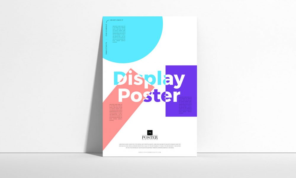 Free Display Poster Mockup Design - Mockup Planet