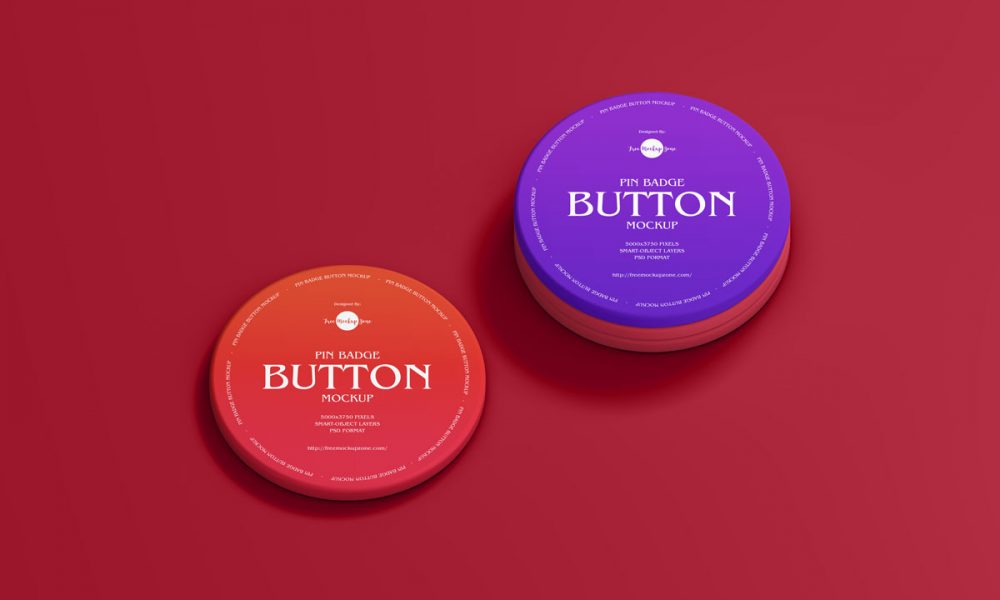Free Brand Pin Badge Mockup Design - Mockup Planet