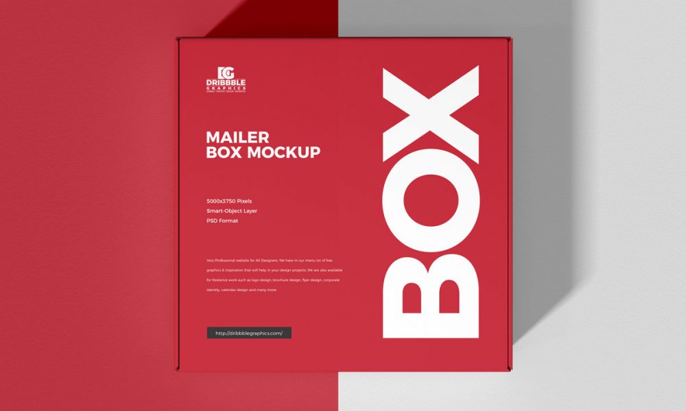 Free Packaging Mailer Box Mockup Design - Mockup Planet