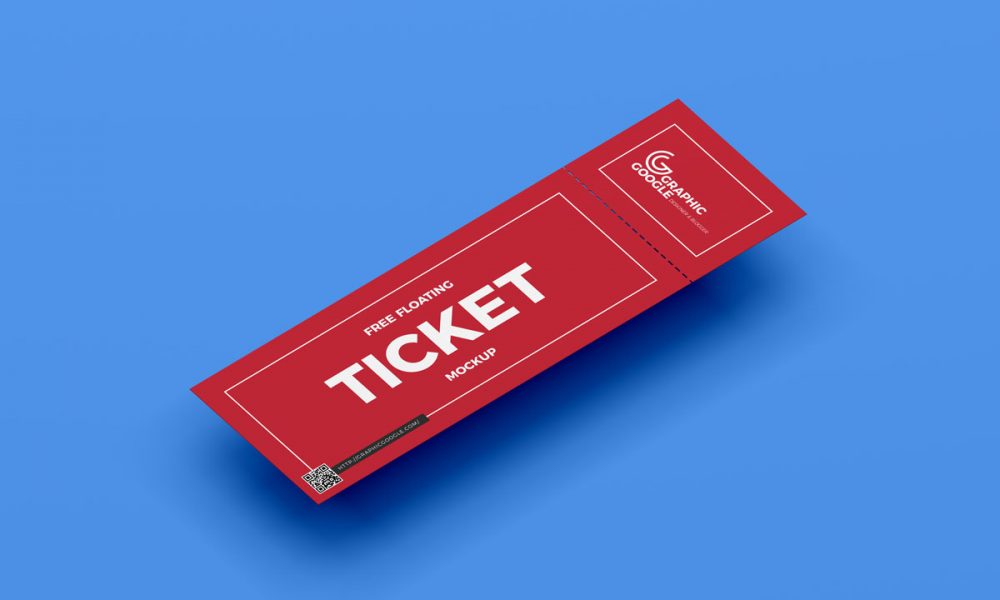 Free Modern Brand Ticket Mockup Design - Mockup Planet