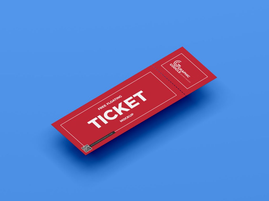 Free Modern Brand Ticket Mockup Design - Mockup Planet