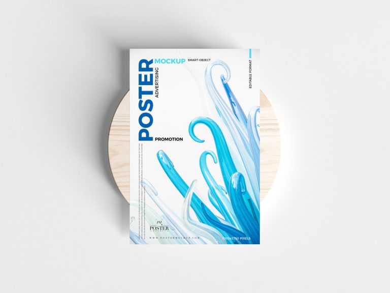 Free Fabulous Top View Poster Mockup Design - Mockup Planet