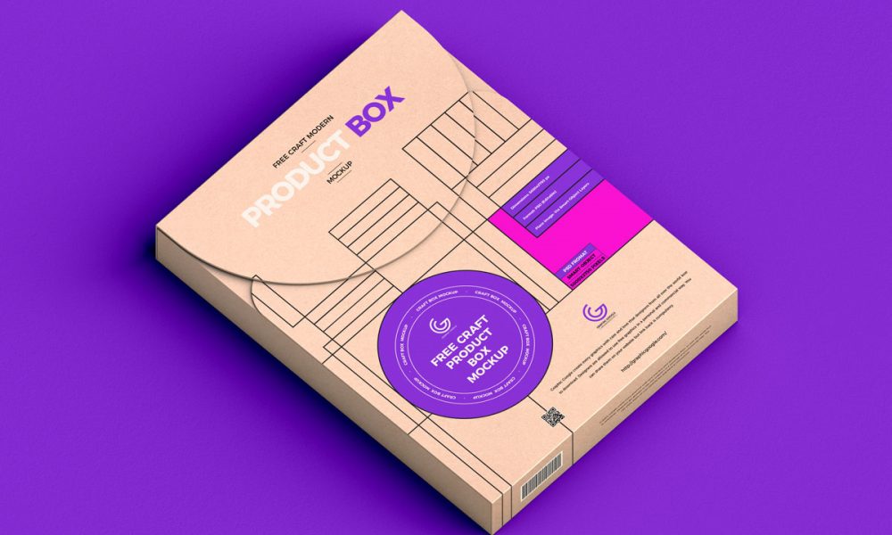 Free Packaging Craft Modern Box Mockup Design - Mockup Planet