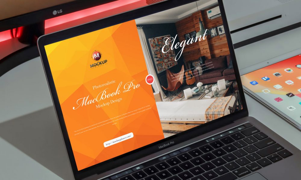 Free Photorealistic MacBook Pro Mockup Design - Mockup Planet