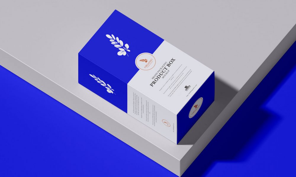 Free Product Box Packaging Mockup Design - Mockup Planet