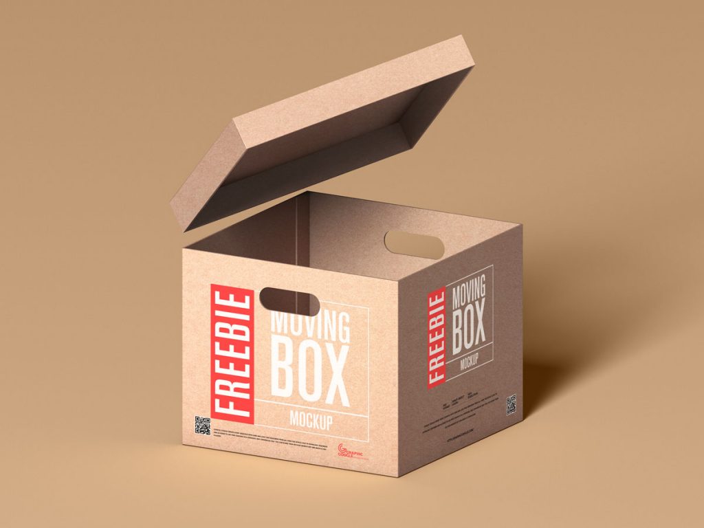 Free Floating Lid With Box Packaging Mockup Design - Mockup Planet