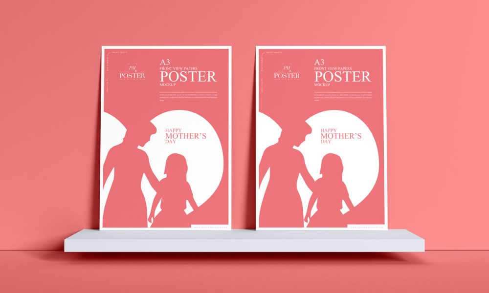 Free Modern Branding A3 Poster Mockup Design - Mockup Planet