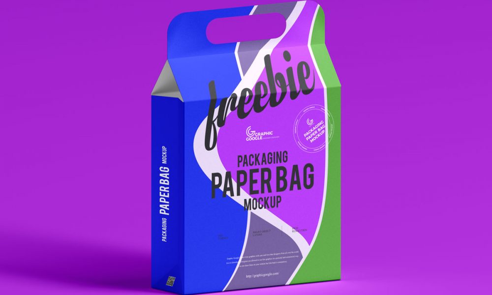 Free Paper Bag Packaging Mockup Design - Mockup Planet