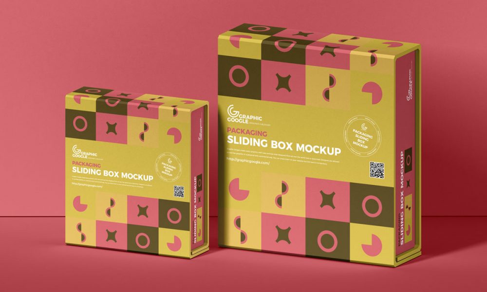 Free Modern Sliding Box Packaging Mockup Design - Mockup Planet