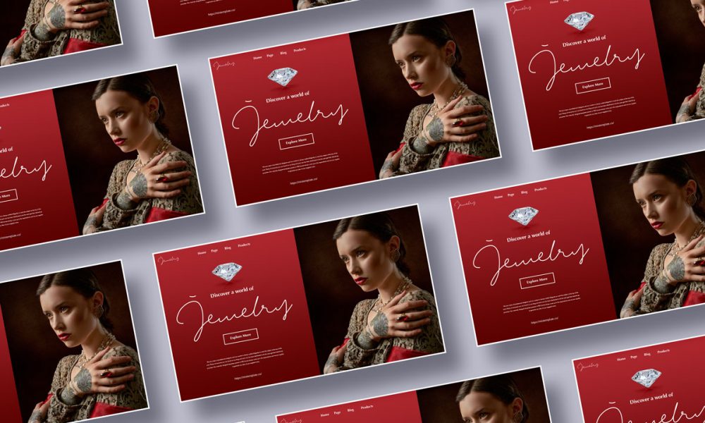 Free Grid Presentation Website Mockup Design - Mockup Planet