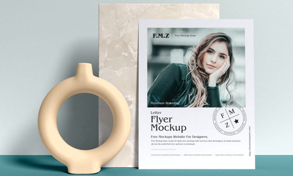Free Brand Letter Size Flyer Mockup Design - Mockup Planet
