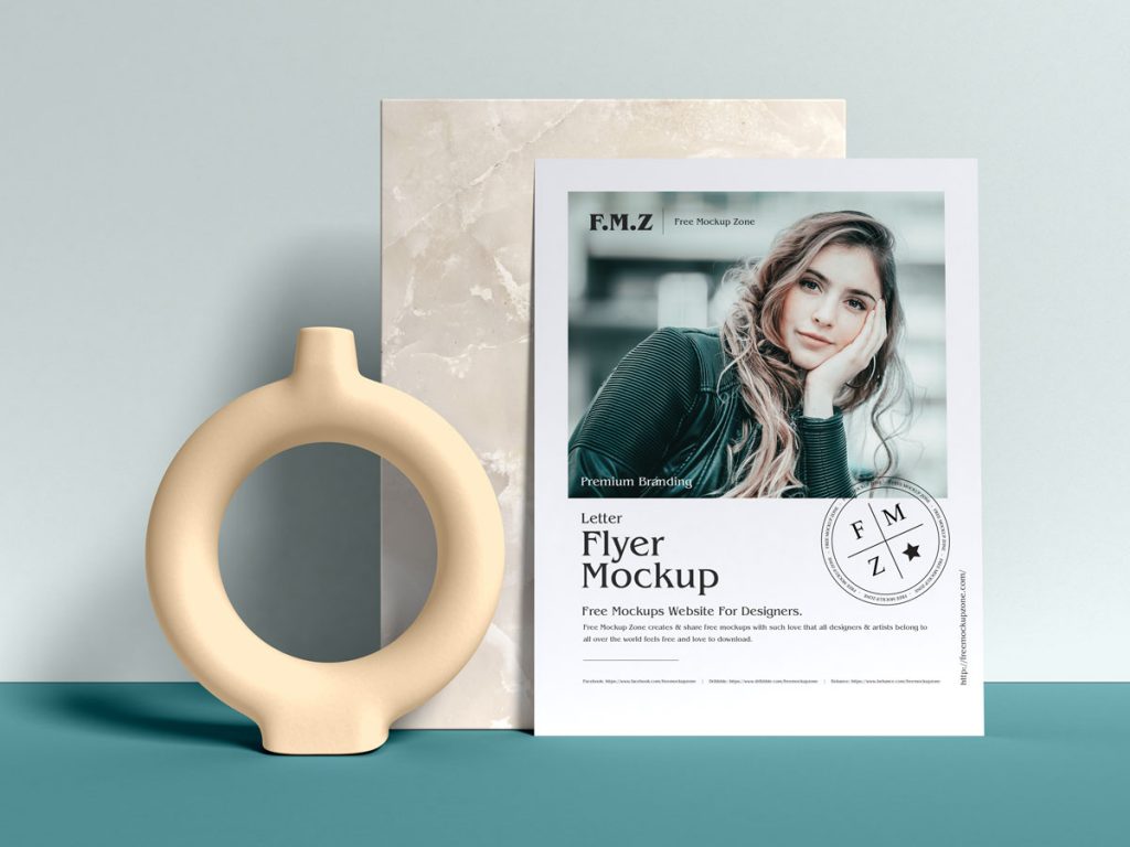 Free Brand Letter Size Flyer Mockup Design - Mockup Planet