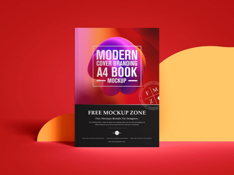 Free Fabulous A4 Cover Book Mockup Design - Mockup Planet
