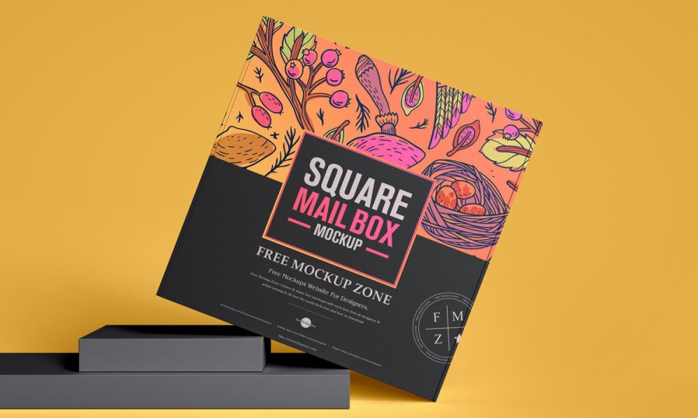 Free Stylish Mailing Box Mockup Design - Mockup Planet