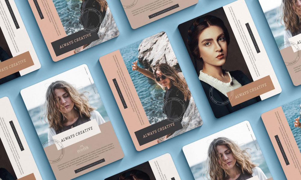 Free A3 Grid Poster Mockup Design - Mockup Planet