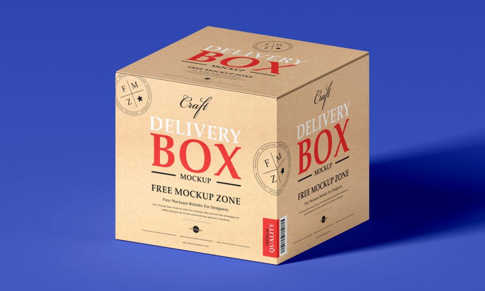 Free Craft Box Packaging Mockup Design - Mockup Planet