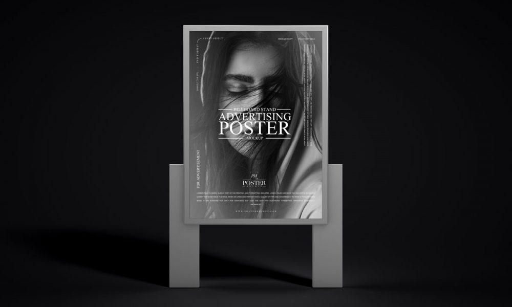 Free PSD Premium Poster Mockup Design - Mockup Planet