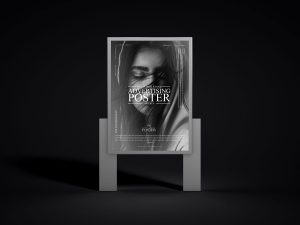 Free PSD Premium Poster Mockup Design - Mockup Planet