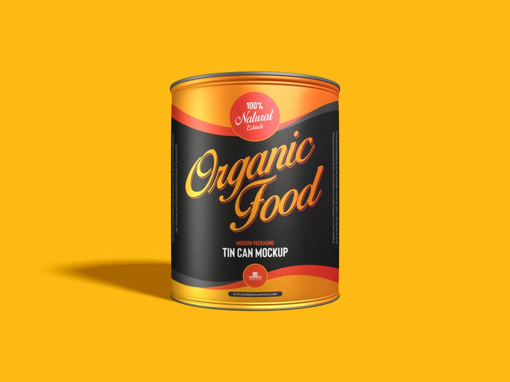 Free Premium Tin Can Packaging Mockup Design - Mockup Planet