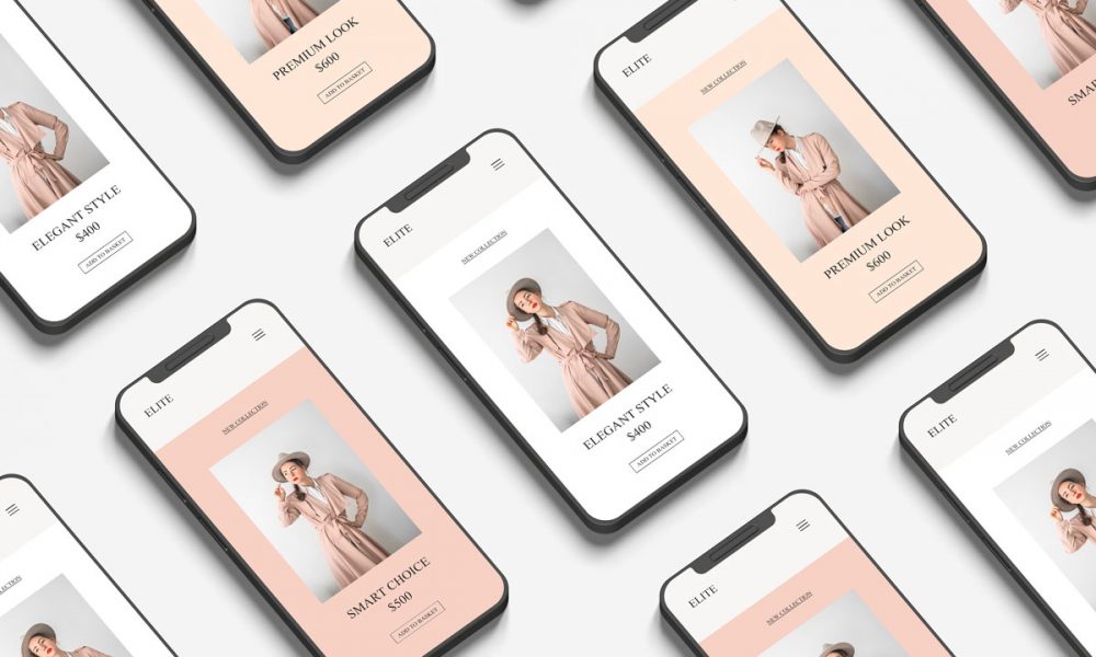 Free Phone Devices Website Mockup Design - Mockup Planet