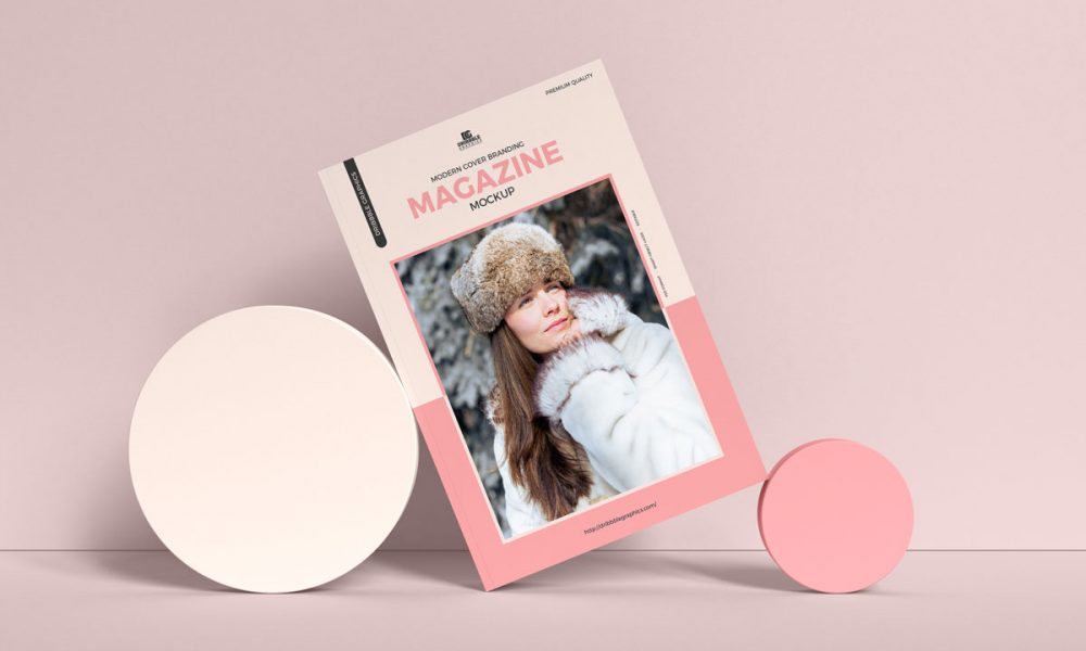 Free Stylish Branding Magazine Mockup Design - Mockup Planet