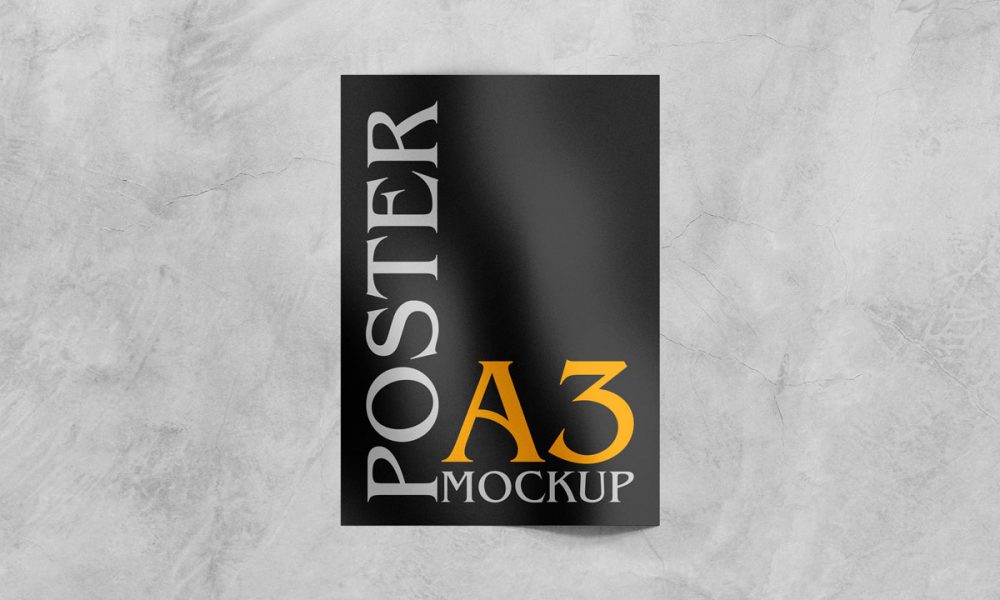 Free A3 Poster Mockup Design - Mockup Planet