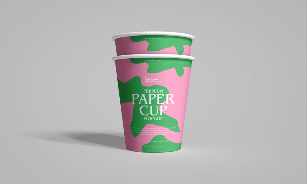 Free Stand Up Coffee Cup Mockup Design - Mockup Planet