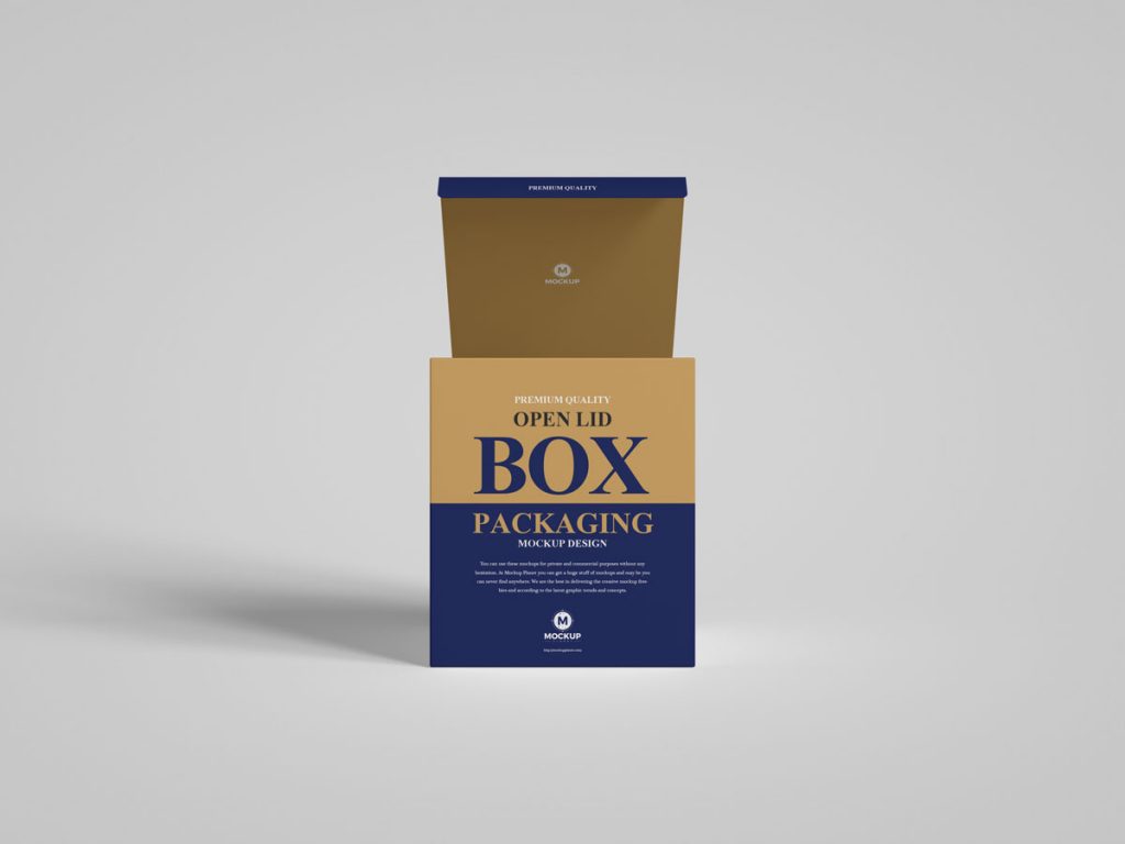 Free Open Lid Box Packaging Mockup Design - Mockup Planet