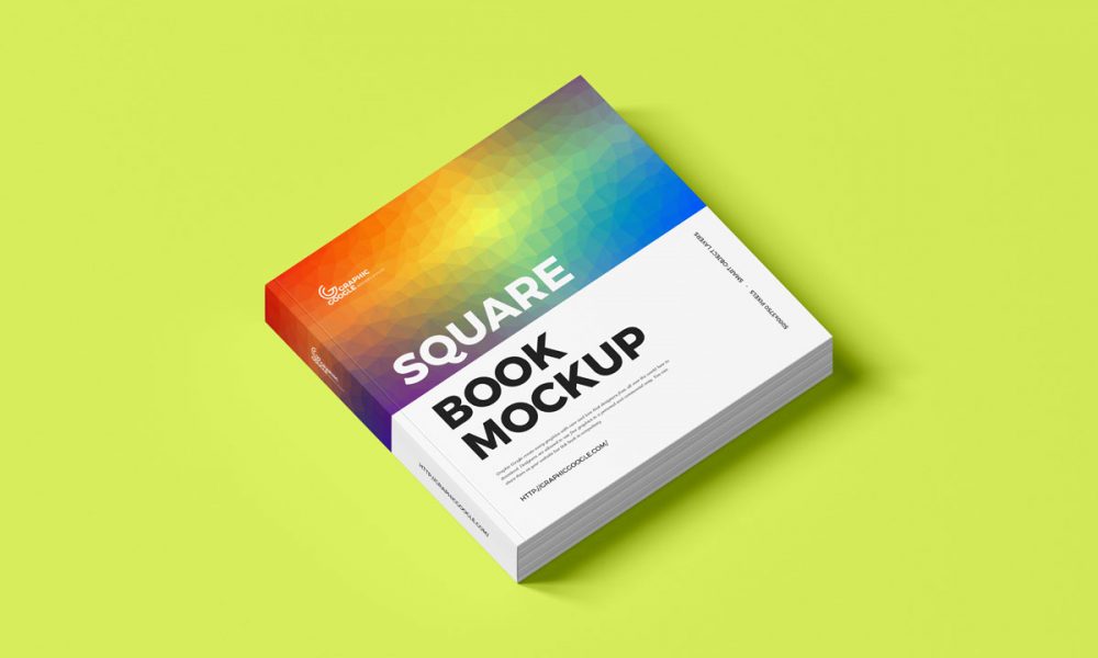 Free Square Book Mockup Design - Mockup Planet