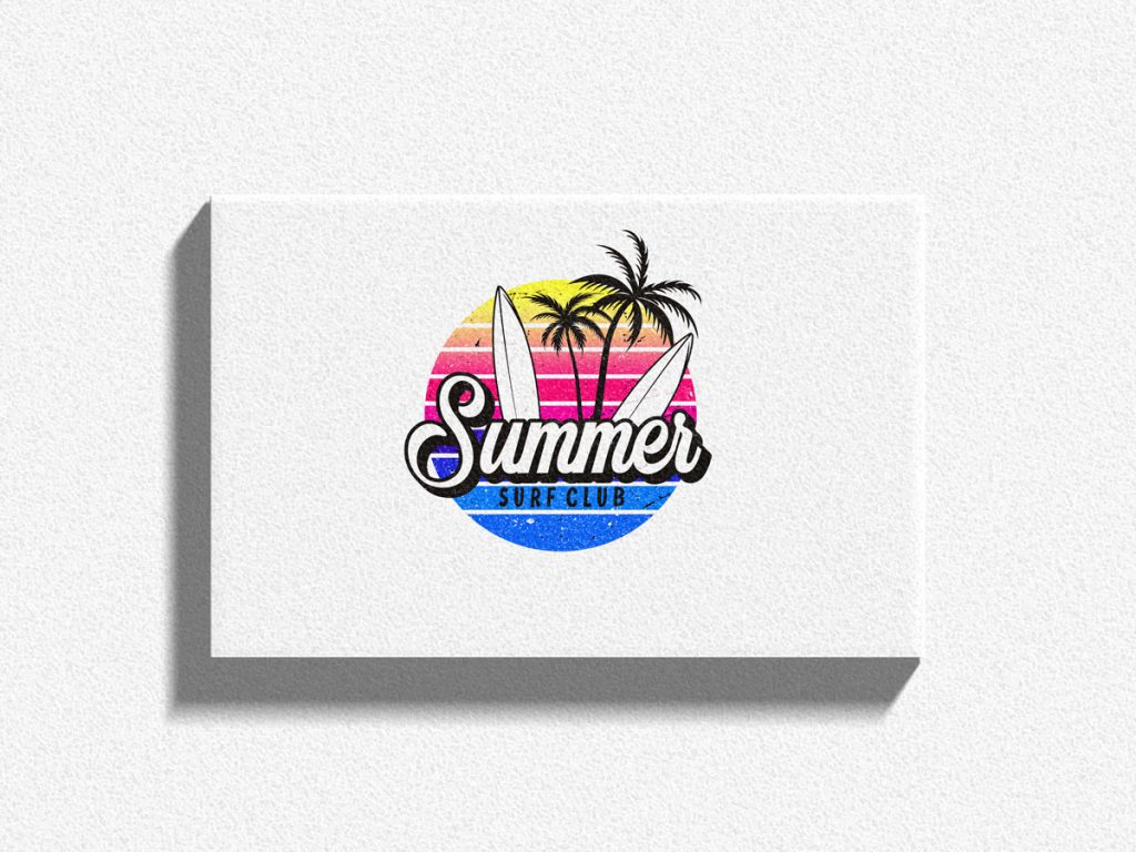 Free Top View Texture Logo Mockup Design - Mockup Planet