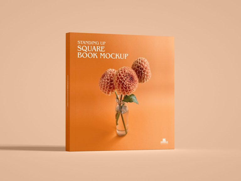 Free Premium Square Book Mockup Design - Mockup Planet