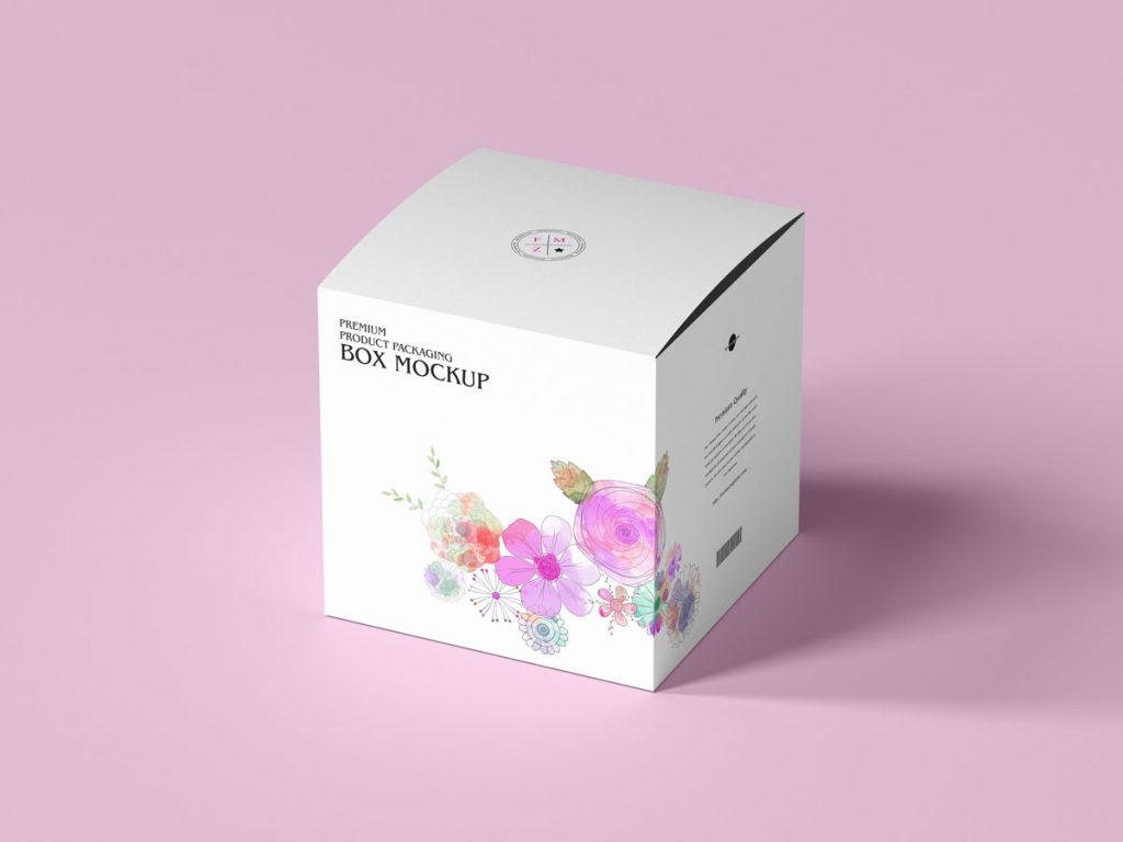 Free Premium Square Packaging Box Mockup Design - Mockup Planet