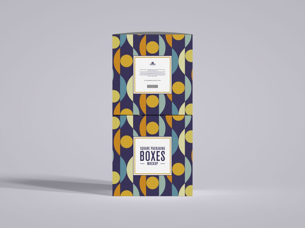 Free Front View Boxes Packaging Mockup Design - Mockup Planet