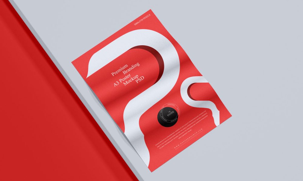 Free Premium Branding A3 Poster Mockup Design - Mockup Planet