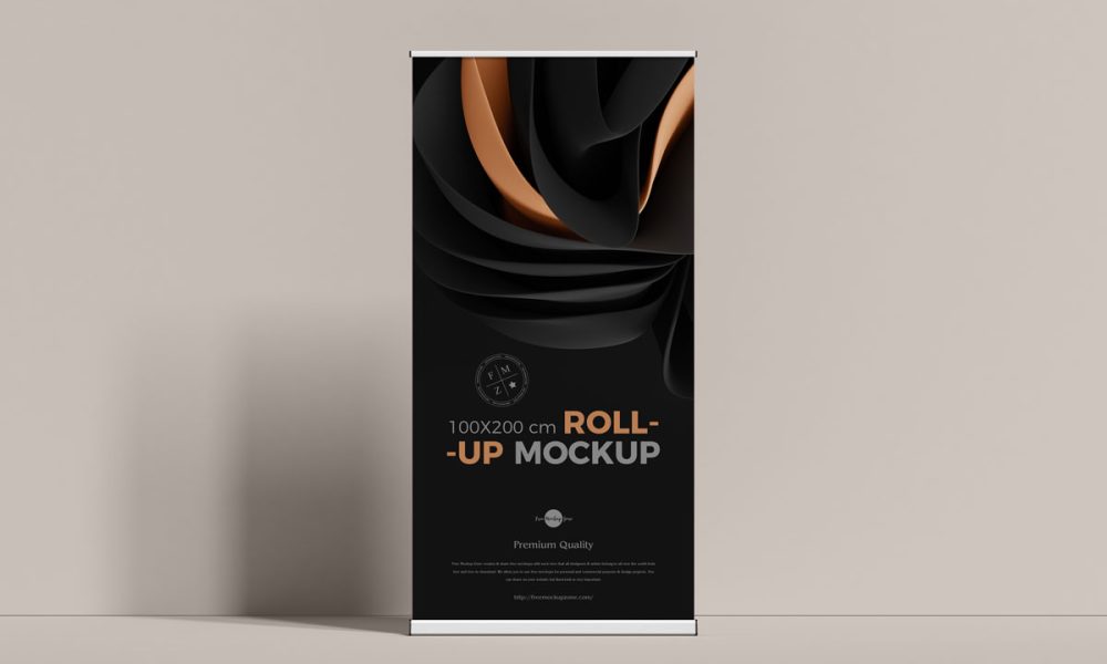 Free Backdrop Display Advertising Banner Mockup Design - Mockup Planet