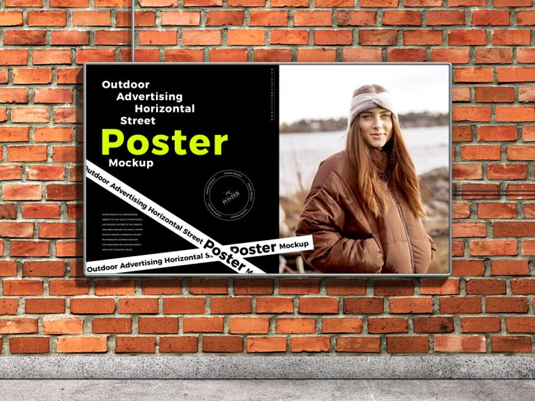 Free Outdoor Horizontal Poster Mockup Design - Mockup Planet
