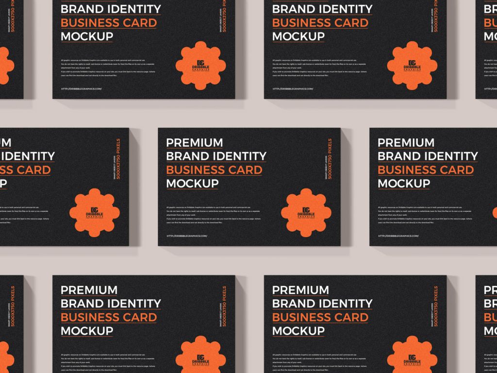 Free Premium Branding Grid Business Card Mockup Design - Mockup Planet
