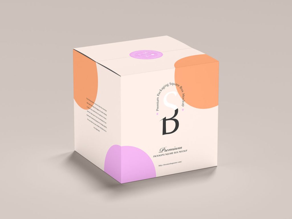 Free Elegant Square Packaging Box Mockup Design - Mockup Planet