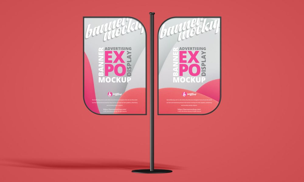 Free Expo Brand Promotion Banner Mockup Design - Mockup Planet