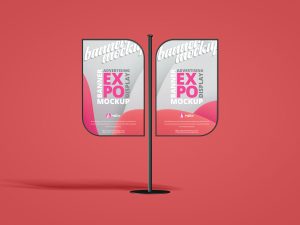 Free Expo Brand Promotion Banner Mockup Design - Mockup Planet