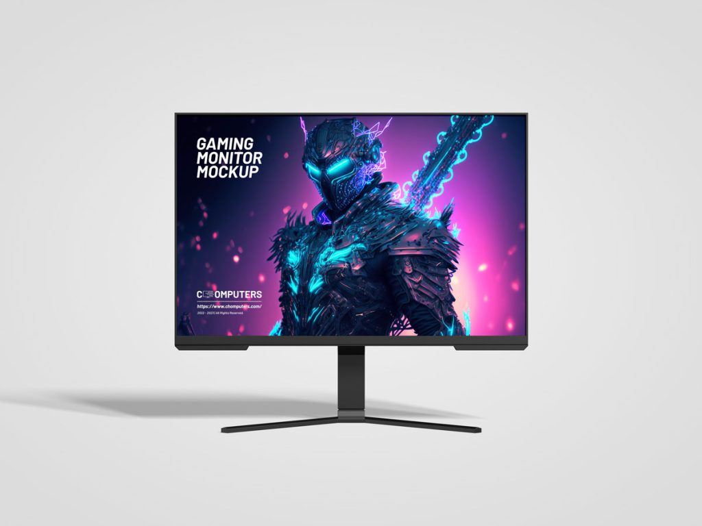 Free Gaming Monitor Mockup Design - Mockup Planet